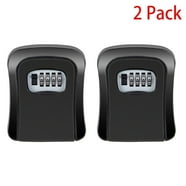 Key Storage Lock Box, Combination Lock Box, Wall Mounted Lock Box Black ...