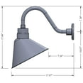 12in Galvanized Outdoor Angle Shade Gooseneck Sign Light Fixture with ...