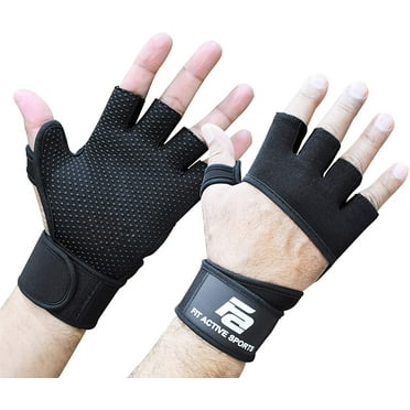 FitRx Grip Wraps, 12” Nylon Workout Gloves with Weightlifting Wrist ...
