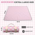 Checkered Picnic Blanket Extra Large Outdoor Blanket Sandproof 80"x80 ...