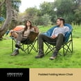 ARROWHEAD OUTDOOR Oversized Heavy-Duty Club Folding Camping Chair w ...