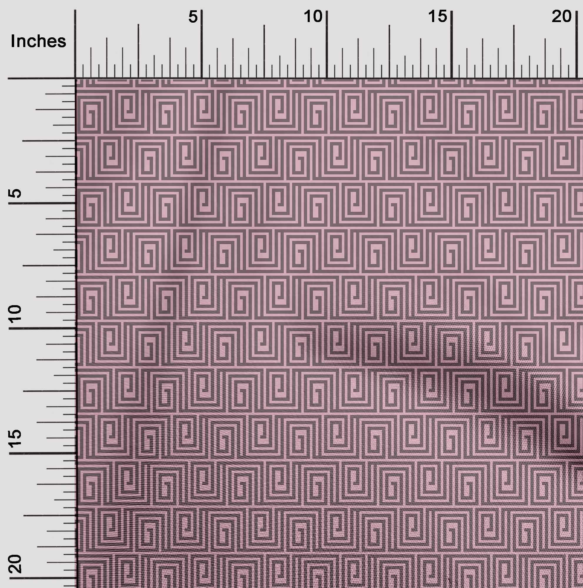 oneOone Viscose Jersey Fabric Greek Key Geometric Print Fabric By The ...