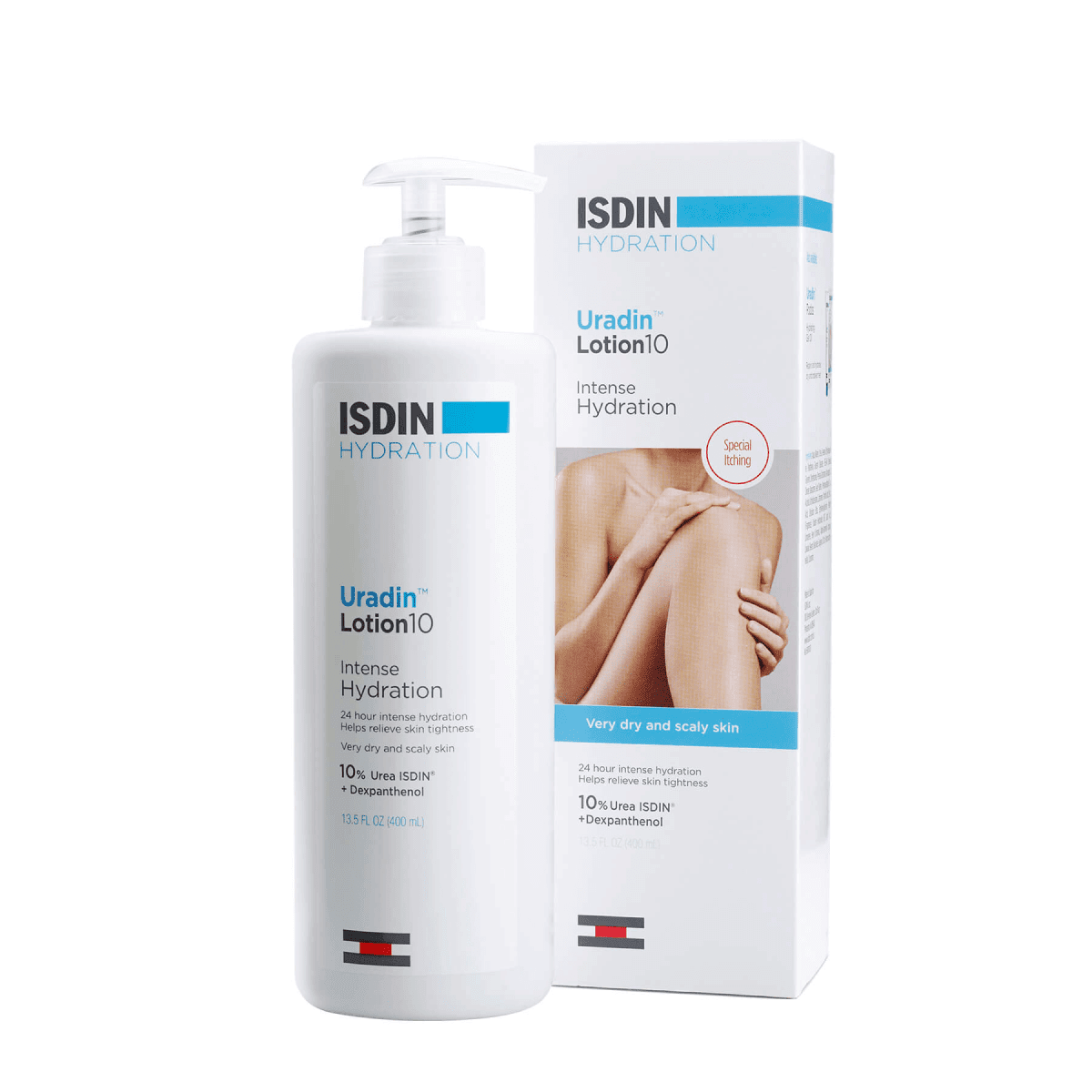 ISDIN Body Lotion Uradin 10, 24 Hour Intense Hydration, Fast Absorbing ...