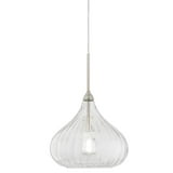 Possini Euro Design Major Brushed Nickel Mini Pendant 12 1/2" Wide ...