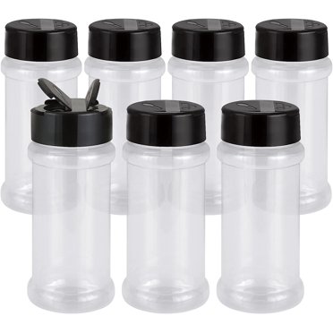 Adjustable Glass Spice Jars- Set of 24 Premium Seasoning Shaker Rub ...