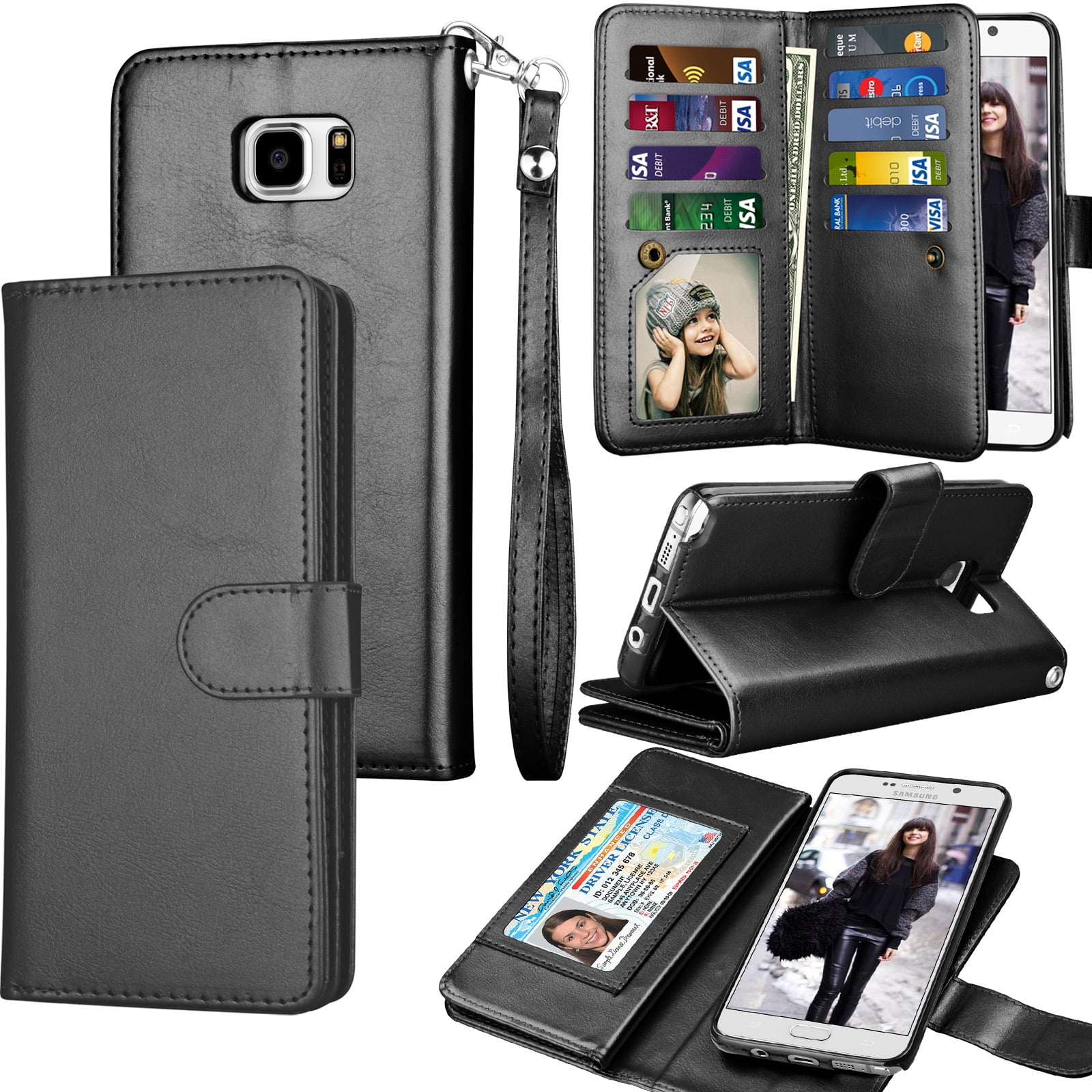Galaxy Note 5 Case, Note 5 Wallet Case, Samsung Galaxy Note 5 PU ...