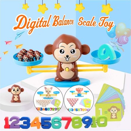 1 Set Monkey Toy Educational Toy Math Balancing Scale Game，Children's ...