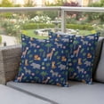 2 Pack Outdoor Waterproof Throw Pillow Covers,Giraffe Zebra Lion Tiger ...