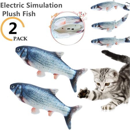 Fish Cat Toys Set Simulation Fish Shape Doll Interactive Pets Pillow ...