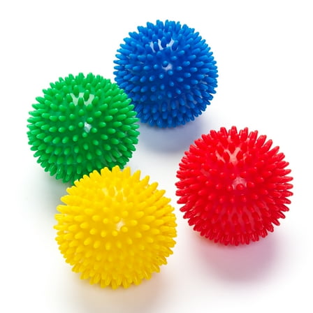 Lightahead Red Lacrosse and Green Spiky Massage Ball Set for Myofascial ...