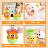 MOONTOY Baby Nesting Stacking Eggs Toys, Color Matching Game Shape ...