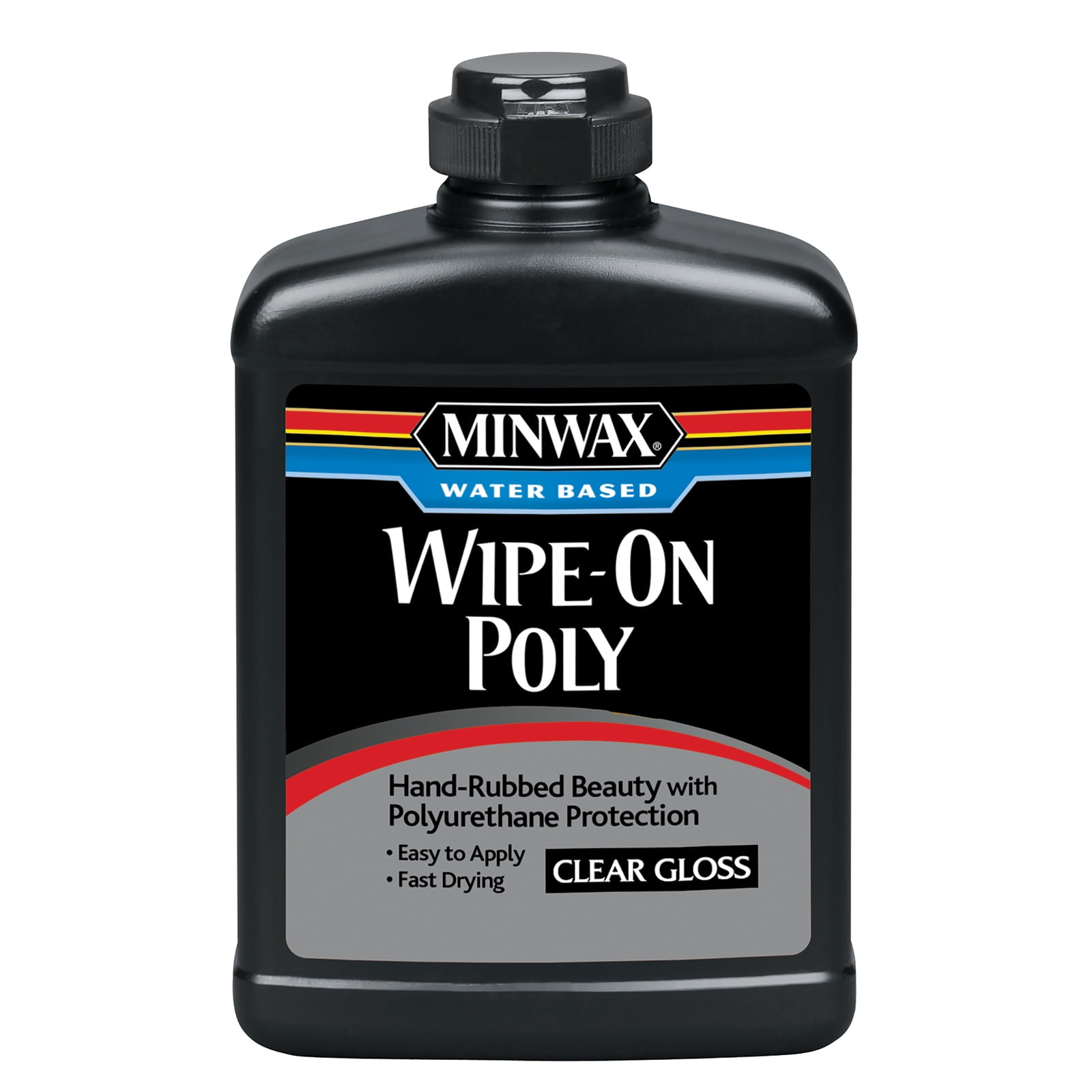 Minwax Wipe-On Poly Water-Based Polyurethane Finish, Gloss, Clear, 1 ...