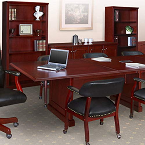 8ft - 24ft Traditional Conference Room Table, Boardroom Table (10ft w ...