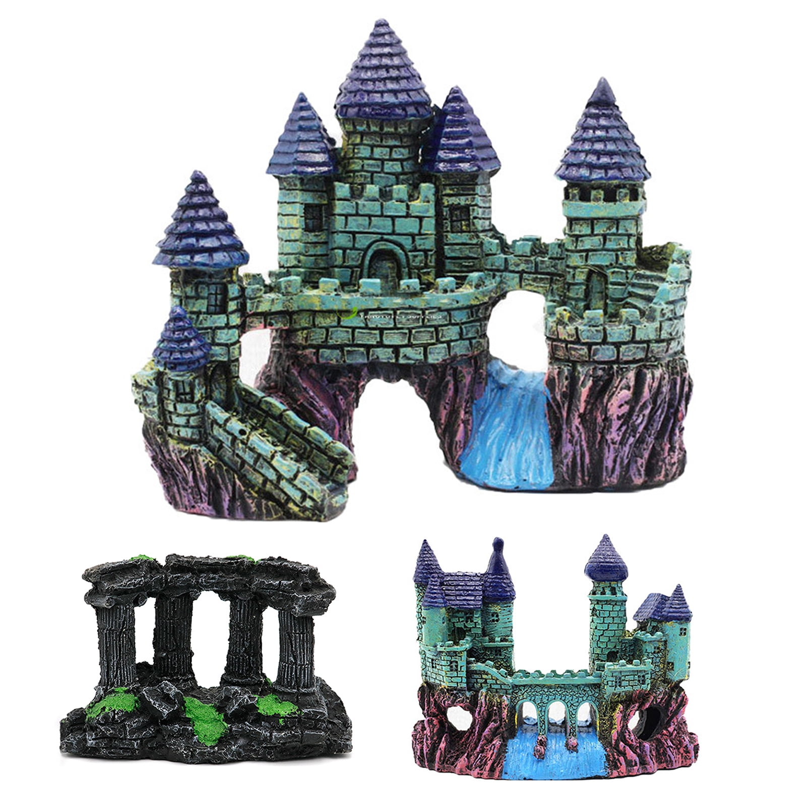 Artificial Castle Aquarium Ornament, Simulation Resin European Style ...