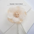 SUQ I OME Elegant Pearl Flower Beige Magnetic Curtain Tieback 2 Count ...