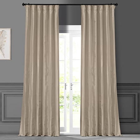 Half Price Drapes PTCH-JTSP130907-84 Faux Silk Taffeta Curtain, Antique ...