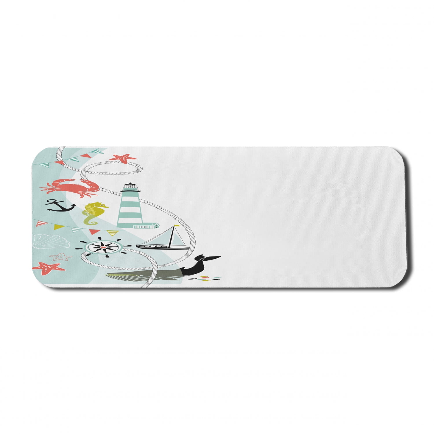 Nautical Computer Mouse Pad, Ornate Border Design with Maritime ...