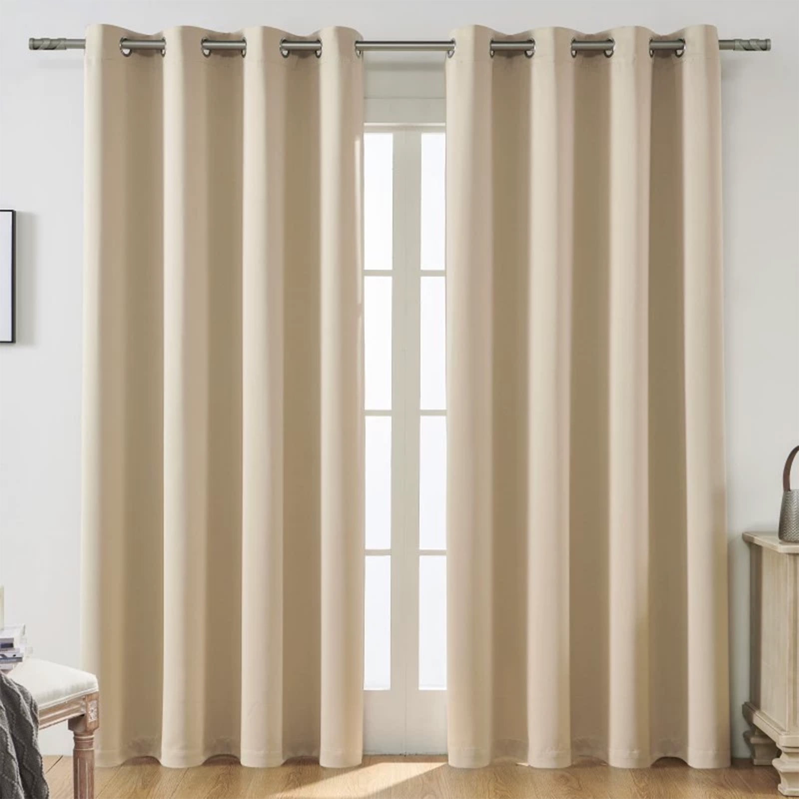 Click here for Blaxill Blackout Curtain Panel Pair Insulated Poly... prices