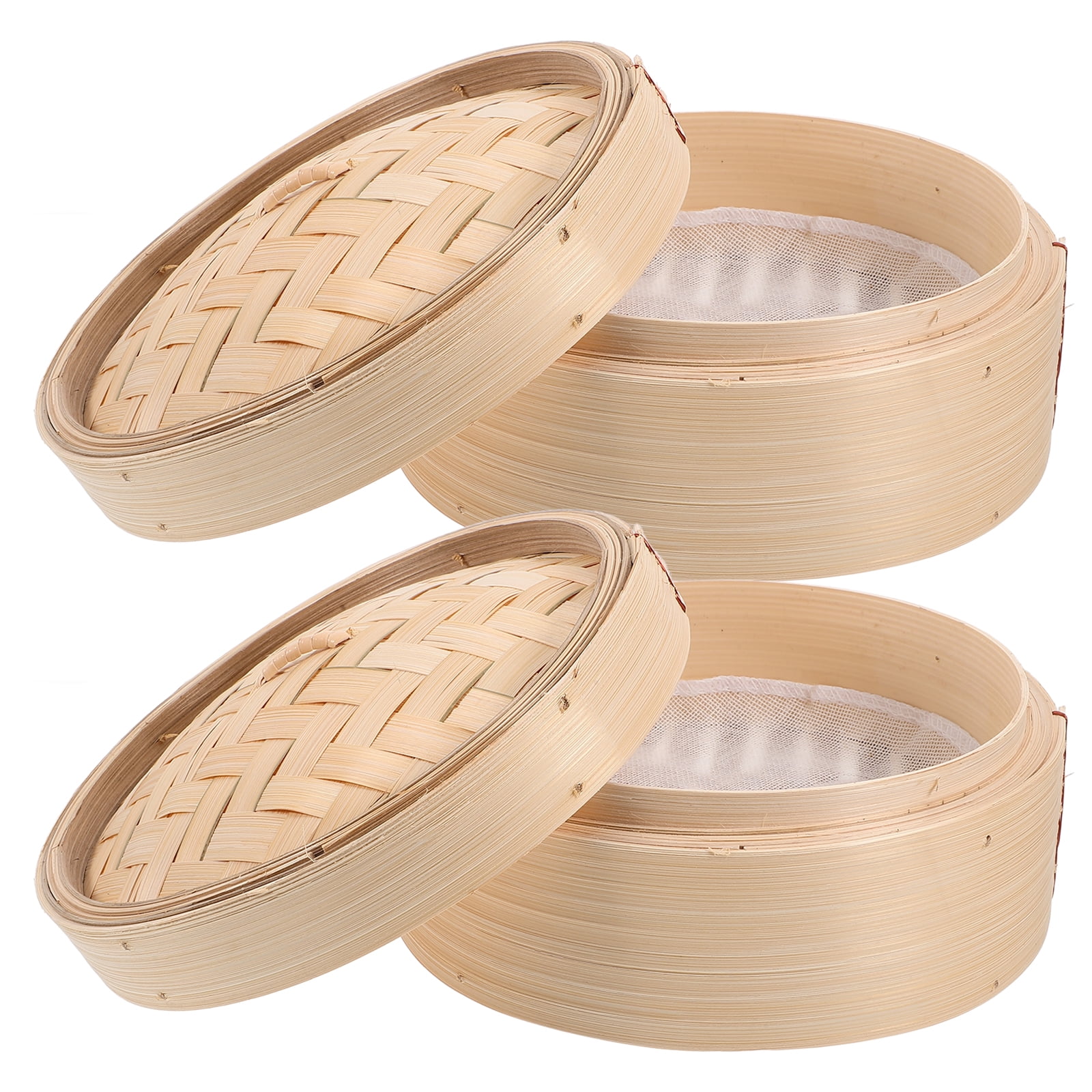 Click here for Masteelfca 2pcs 8 Inch Bamboo Steamers Chinese Dim... prices