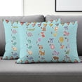 Blue Letter Animals Pillow Covers Set of 4, Colored Pencils Dag Duck ...