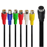 10 Pin S-Video to Female RGB 6 RCA 10 Pin Din S-Video Male Component ...