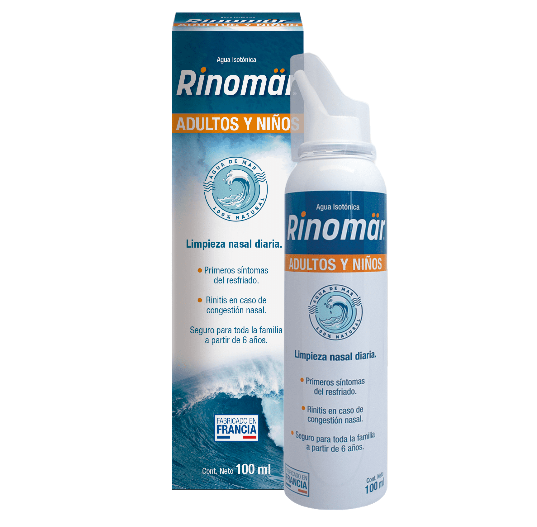 Rinomar Spray Nasal para Adultos y Niños Agua Isotónica Higiene Nasal ...