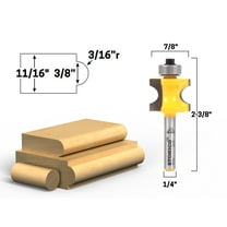 Yonico 5/32" Radius Corner Bead/Beading Router Bit - 1/2" Shank - 13109 ...
