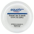 Equate Travel Storage Jar for Toiletries, 2 Count, Assorted Colors ...