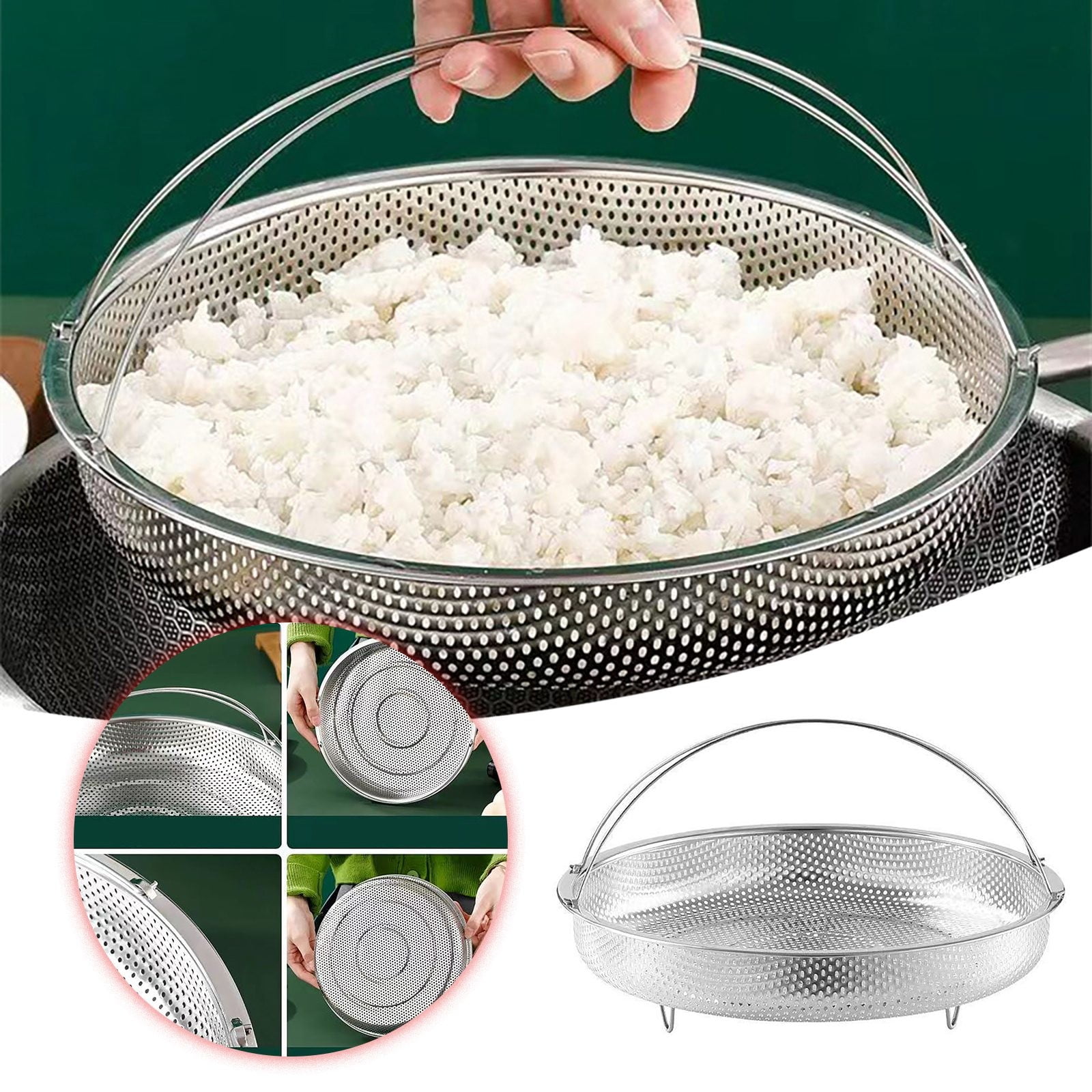 SHAGUOZHOU 304 Stainless Steel Steamer Rack – Universal Round Steam ...