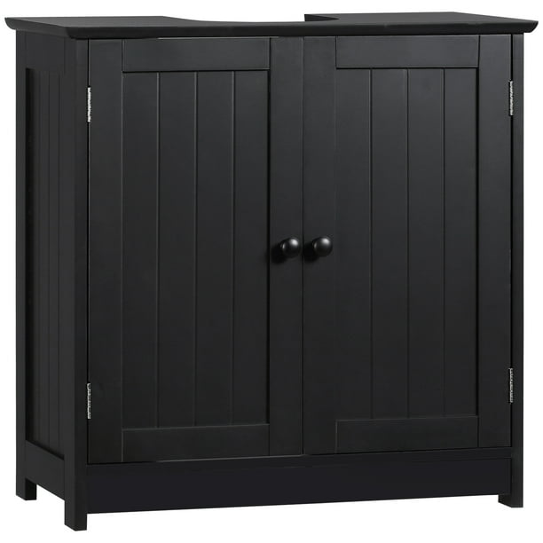 HOMCOM Under Sink Bathroom Cabinet with 2 Doors and Shelf, Pedestal ... HOMCOM Under Sink Bathroom Cabinet with 2 Doors and Shelf, Pedestal ...