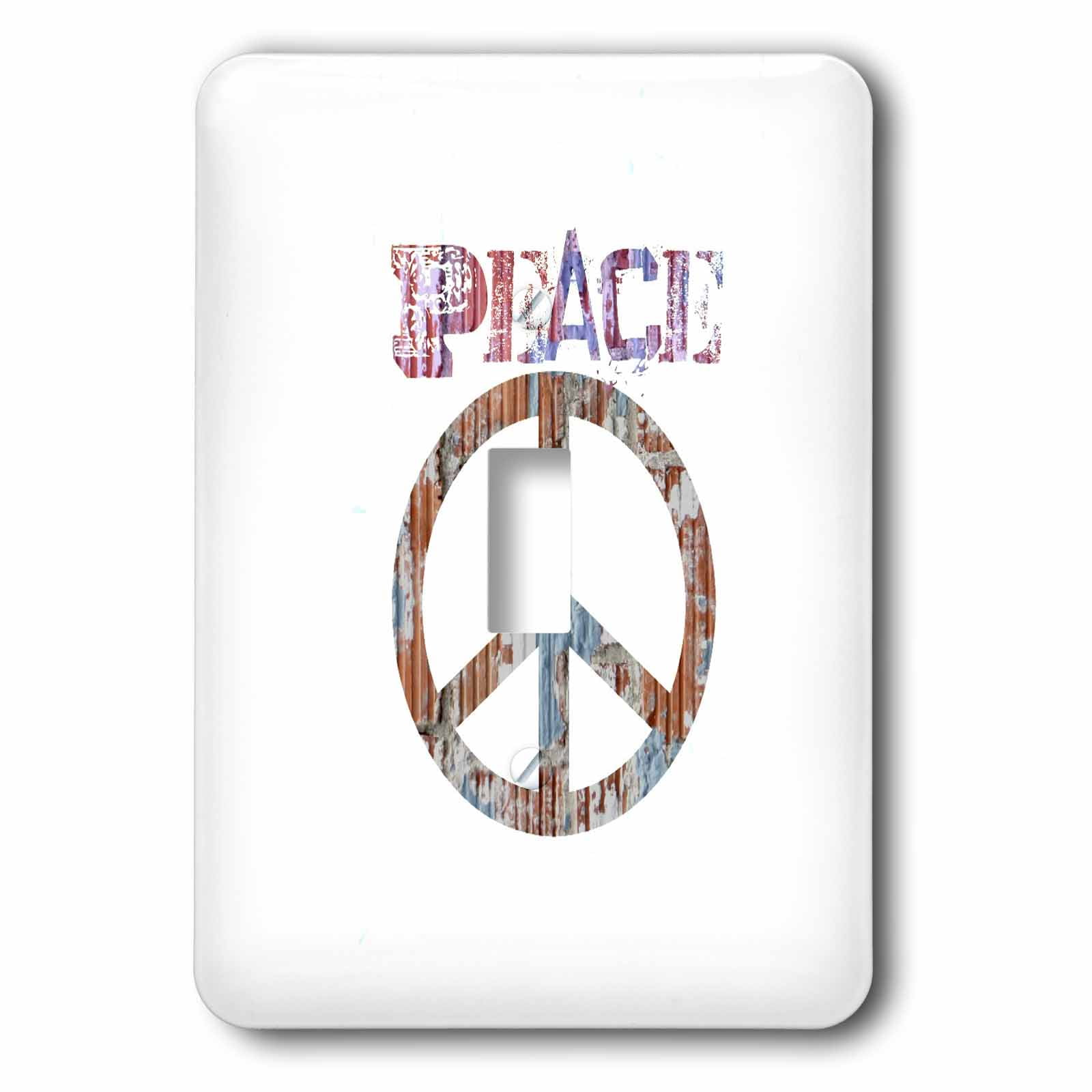 3dRose Multi Color Peace Sign Art Symbols Inspirational - Single Toggle ...