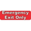 10in x 3in Emergency Exit Only Permanent Vinyl Sticker - Walmart.com