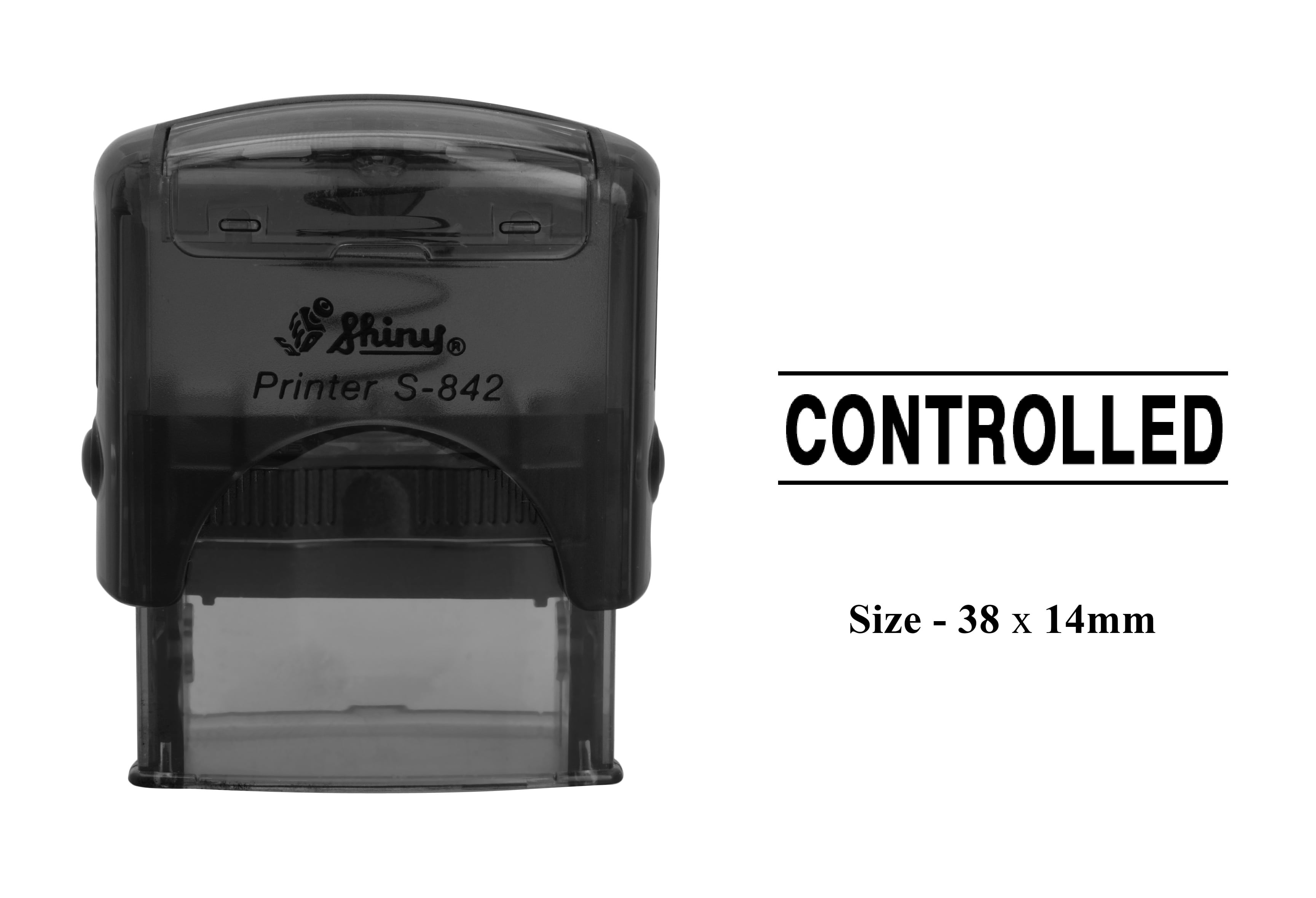 Controlled Print Plastic Stamp Clear Print for Office Use Shiny Self ...