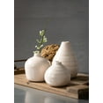 Sullivans Set of 3 Small Round Vases 5"H, 5"H, & 3"H Off-White ...