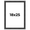 18x25 Frame Black Solid Wood Picture Frame | 0.75 Inch Moulding Width ...