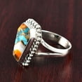 Coffin Turquoise Rings, Oyster Copper Turquoise Ring, 925 Solid Silver ...