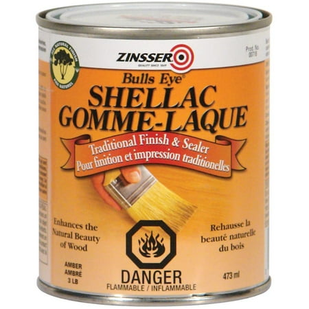 Bulls Eye Shellac Traditional Finish and Sealer - Orange Amber, 473 ml ...
