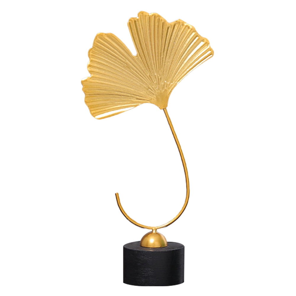 Modern Leaf Statues Metal Sculpture Desktop Ornaments Home Office ...