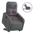 Massage Recliner Chair, Electric Lift Recliner, Dark Gray Fabric, Power ...