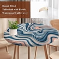 Blue Pink Marble Round Tablecloth 36-44 Inch Round Fitted Table Cloth ...