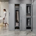 MIIIKO Office Storage Lockers for Employees, 71" Slim Metal Storage ...