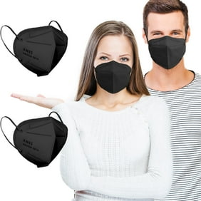 Black Disposable Face Masks, 3-ply Breathable Masks, Elastic Ear Loop ...