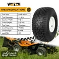20x8.00-8 Lawn Mower Wheels with Rim, 4 Ply Tubeless Tractor Turf Tires ...