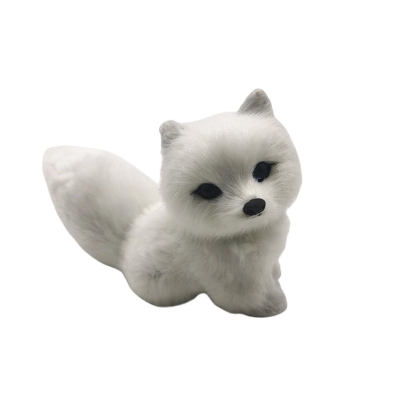 Fox Model Toy Mini Cute Simulation Animal Figure Solid Model Desktop ...