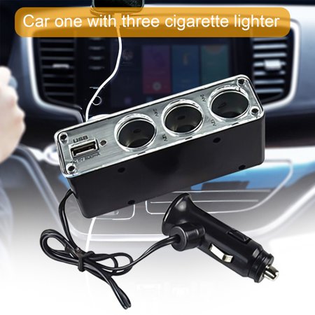 Essen Cigarette Lighter Portable 3 USB Ports 12V Split Charging Adapter ...