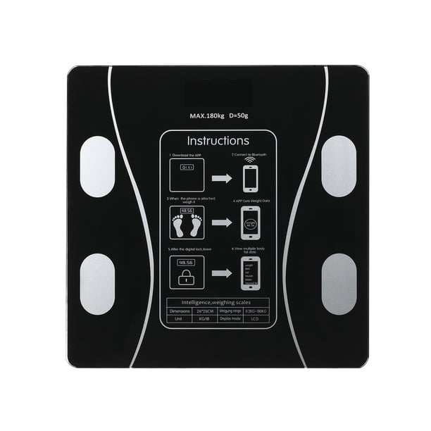 Pesador electrónico Escala inteligente de grasa corporal recargable ...