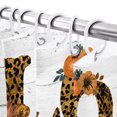 Bathroom Shower Curtain Thanksgiving Pumpkin Leopard Love Waterproof ...