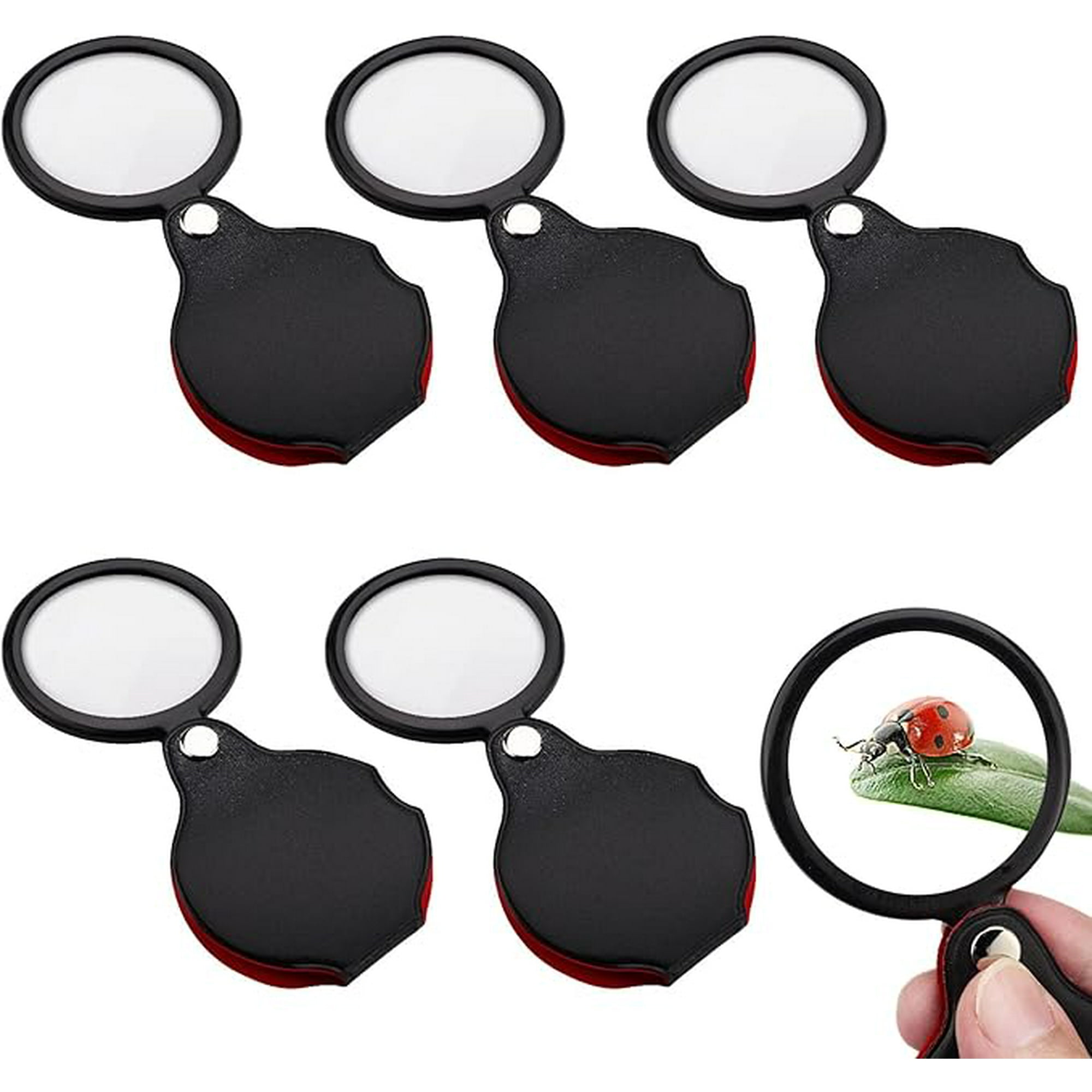 Click here for Nielieping 5 Pack 2.1 Inch 10x Mini Pocket Magnifi... prices