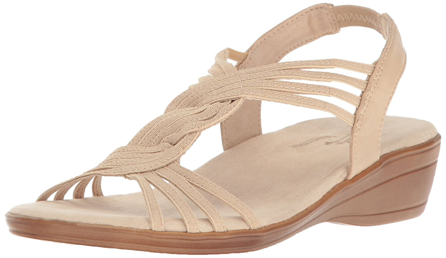 Easy Street Womens Natara Open Toe Casual Slide Sandals - Walmart.com