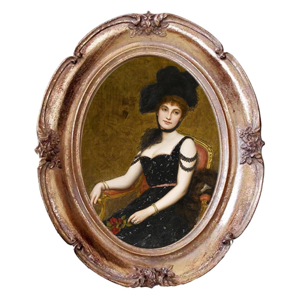 Antique Oval Picture Hanging Photo Frame Retro Photo Display 5x7 Inch ...